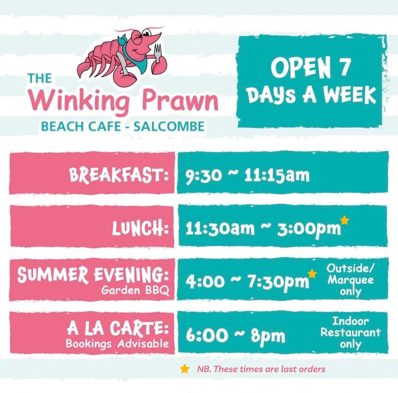The Winking Prawn – Venues on the south coast of England
